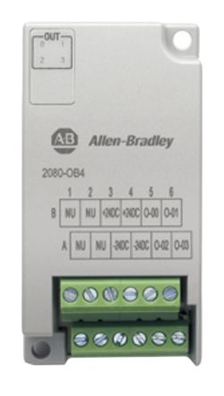 2080-OB4 ALLEN-BRADLEY I/O Module, Micro800, Discrete Digital Output, 4 ...