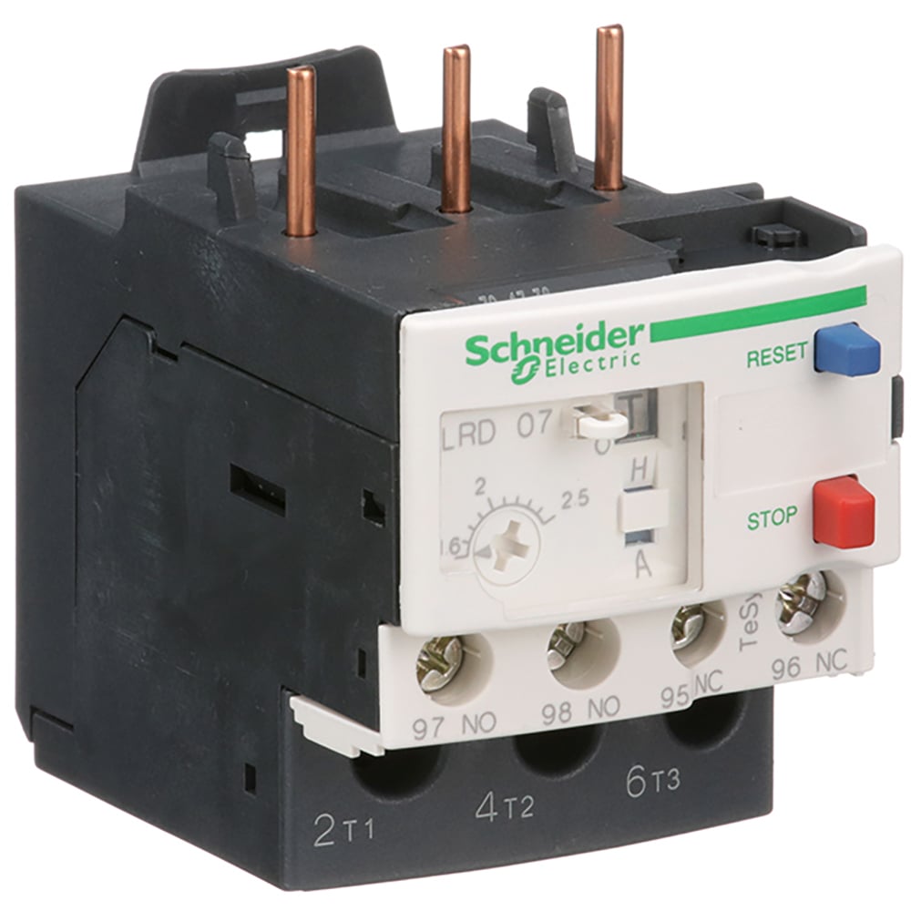 LRD07 Schneider Thermal Overload Relay, Class 10, 1.6-2.5A, LRD Series.