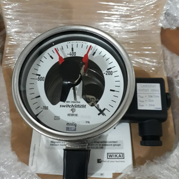 Wika 52920638 WIkA switch GAUGE PGS23.100/160 pressure gauge with switches bourdon tube ...