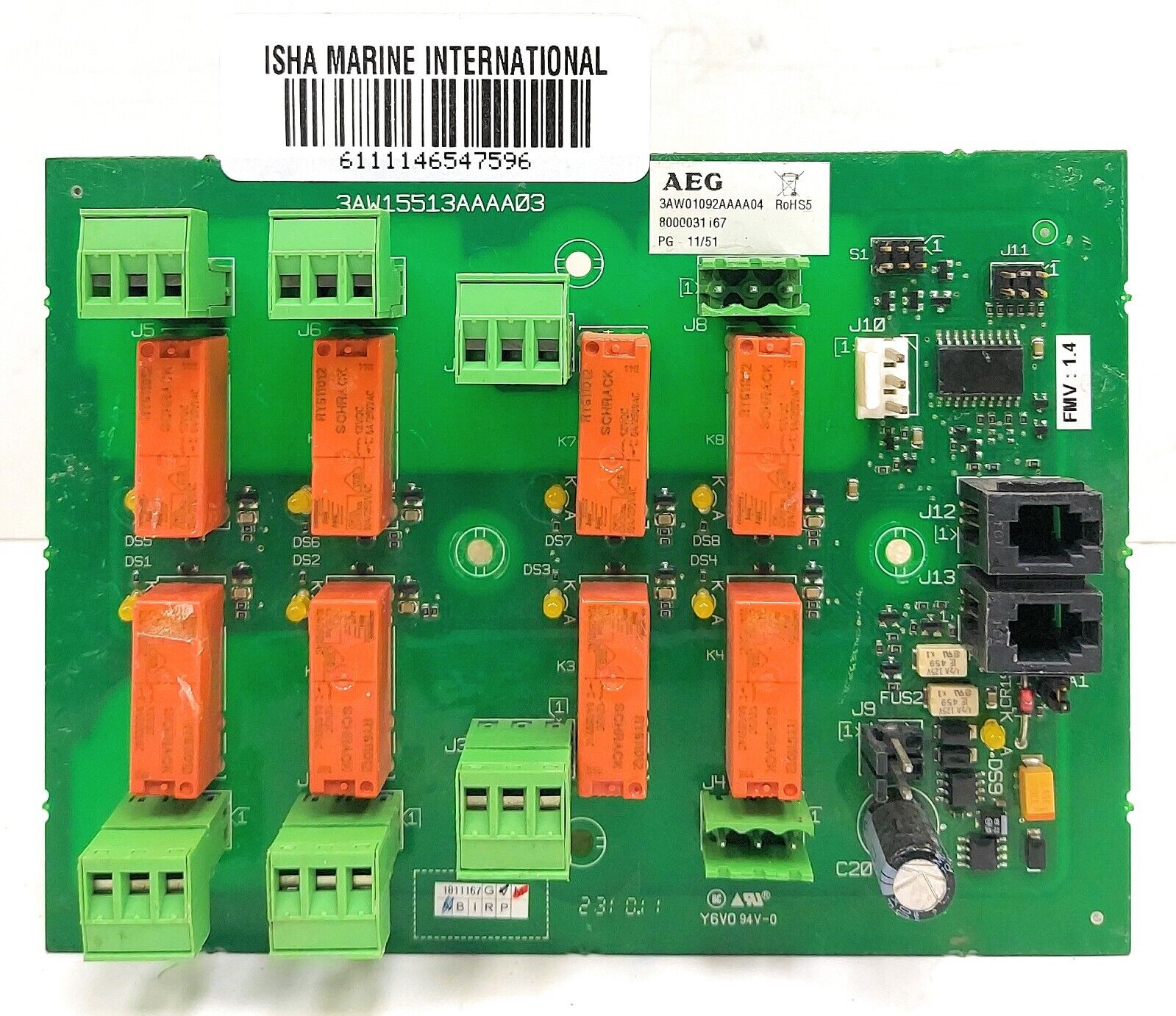 99000884 AEG AEG Communication PCB, IEC61850,Pos.: A73.