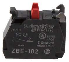 ZBE-102 Schneider Single Contact Block, 22mm, 1NC, 6 A, 600V, Screw ...