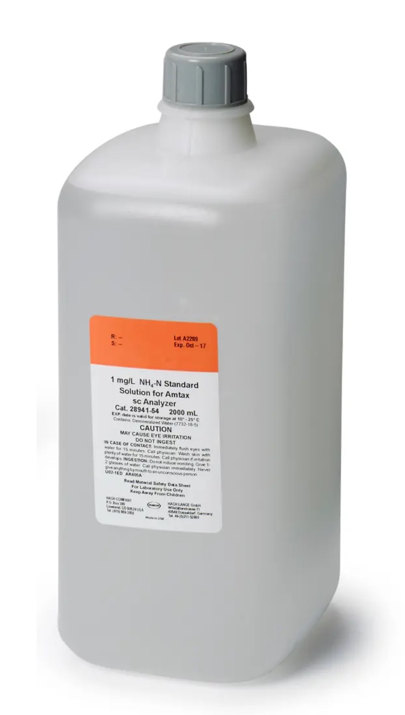 2825854 Hach Calibration Standard Solution 50mg/L NH4-N for Amtax sc.